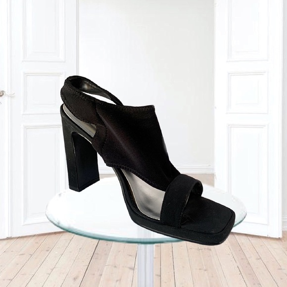 Rouge Helium | Shoes | Rouge Helium Strappy Slingback Stretch Fabric ...